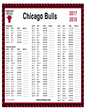 Fillable Online Chicago Bulls - Template Trove Fax Email Print - pdfFiller