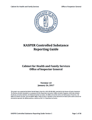 Fillable Online KASPER Controlled Substance Reporting Guide Fax Email ...