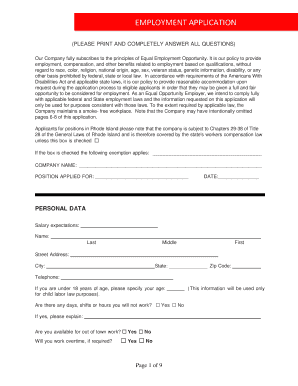 Fillable Online employment application - Rebello's Towing Fax Email ...