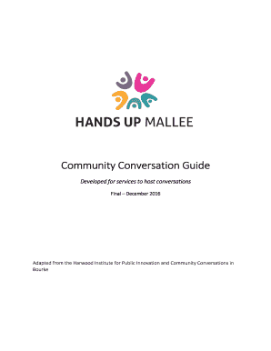 Fillable Online Community Conversation Guide - Hands Up Mallee Fax ...