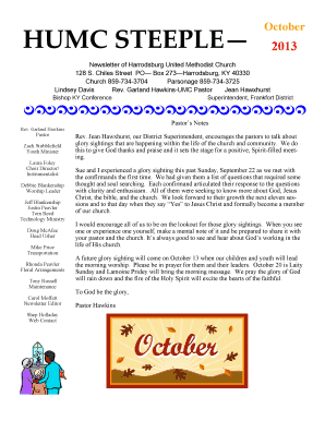 Fillable Online humc steeple - Harrodsburg United Methodist Church Fax Email Print - pdfFiller