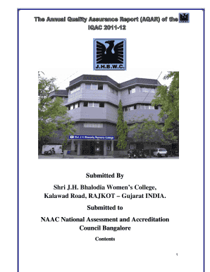 Fillable Online Gujarat INDIA. Submitted to NAAC National Assessment - jhbwc Fax Email Print ...