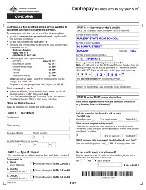 Fillable Online malenyshs eq edu Centrepay the easy way to pay your ...