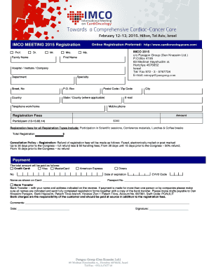 Fillable Online Registration Form - IMCO Fax Email Print - pdfFiller