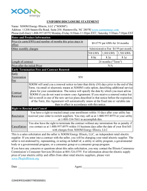Fillable Online UNIFORM DISCLOSURE STATEMENT - Fax Email Print - pdfFiller