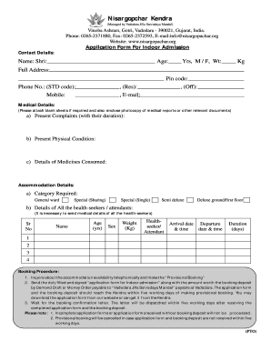 Nisargopchar Kendra Gotri Vadodara - Fill and Sign Printable Template ...