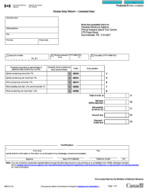 Fillable Online Excise Duty ReturnLicensed User Fax Email Print - pdfFiller