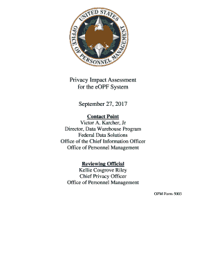 Fillable Online Privacy Impact Assessment for eOPF Fax Email Print - pdfFiller