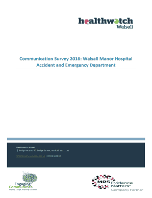 Fillable Online Walsall Manor Hospital Accident and Emergency Department Fax Email Print - pdfFiller