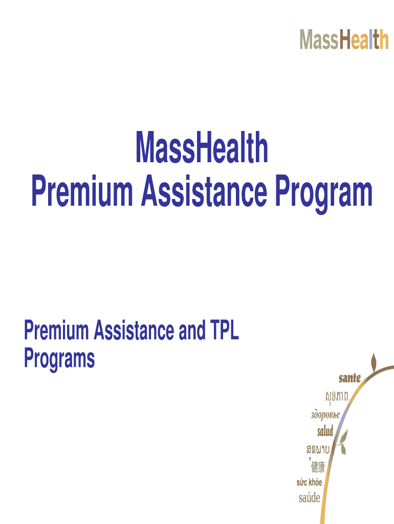 Fillable Online MassHealth Premium Assistance Program Fax Email Print ...
