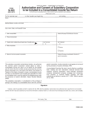 Fillable Online Form N-303 Rev 2017. Forms 2017 Fax Email Print - pdfFiller
