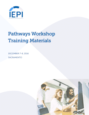 Fillable Online Pathways Workshop Training Materials - Professional ...