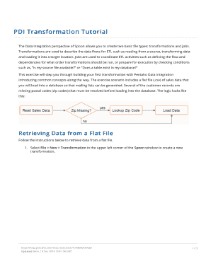 Fillable Online PDI Transformation Tutorial - Laboratoire Fax Email ...