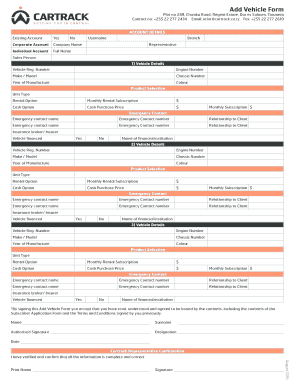 Fillable Online cartrack Fax Email Print - pdfFiller
