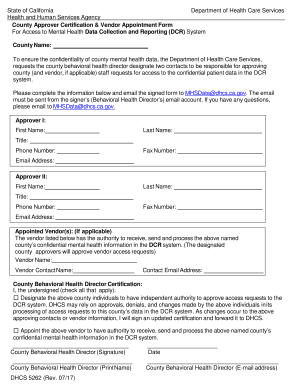 Fillable Online DHCS 5259 CSI Approver Form Fax Email Print - pdfFiller