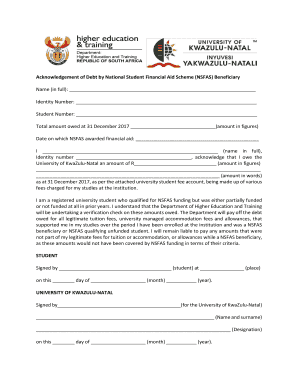Example Of An Application Forms For Nsfas Fill Online Fillable Online