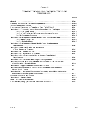 Fillable Online community mental health center cost report form cms ...