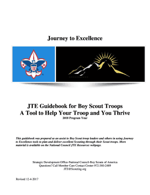 Fillable Online JTE Guidebook for Boy Scout Troops. How to juse Journey ...