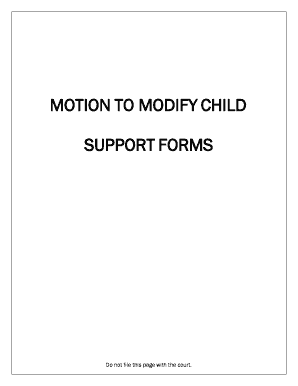 Fillable Online Motion to Modify Child Support forms Fax Email Print ...