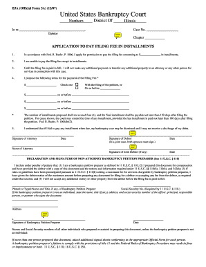 Fillable Online B3A (Official Form 3A) (12/07) Fax Email Print - pdfFiller