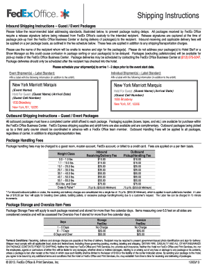 Fillable Online HCO Parcel Management. Inbound Shipping Form Fax Email ...