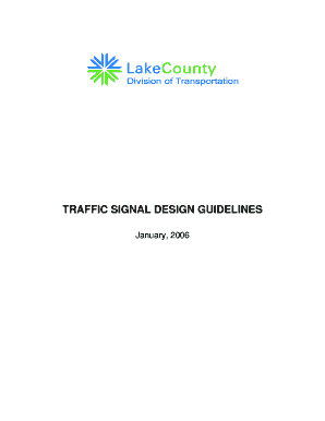 Fillable Online TRAFFIC SIGNAL DESIGN GUIDELINES Fax Email Print ...