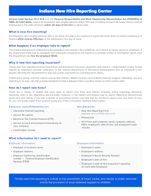 Fillable Online IN New Hire Brochure - Indiana New Hire Reporting ...