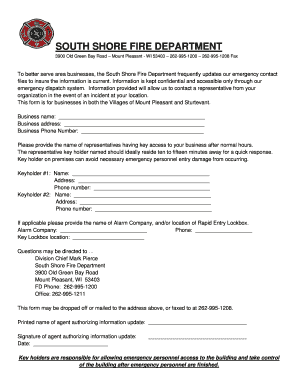 Fillable Online SOUTH SHORE FIRE DEPARTMENT Fax Email Print - pdfFiller