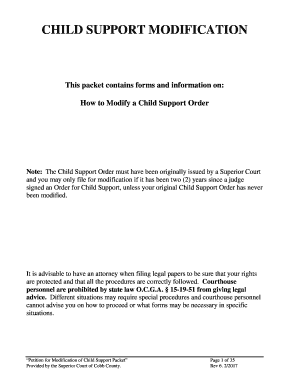 Fillable Online Note: The Child Support Order must have been originally ...
