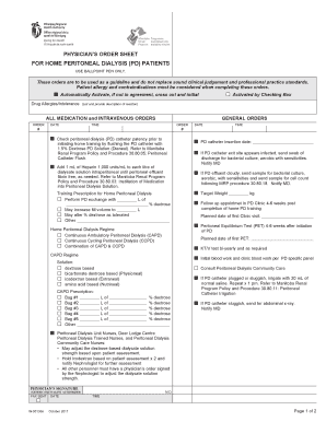 Fillable Online FOR HOME PERITONEAL DIALYSIS (PD) PATIENTS Fax Email ...