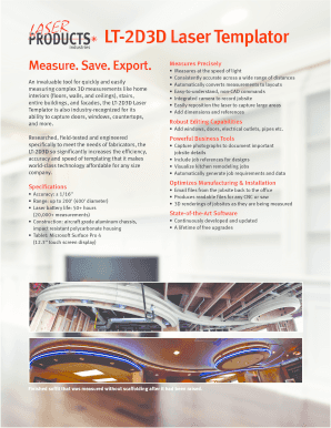 Fillable Online lt 2d3d laser templator Fax Email Print - pdfFiller