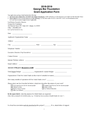 Fillable Online Georgia Bar Foundation Fax Email Print - pdfFiller