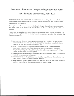 Fillable Online bop nv Overview of Blueprint Compounding Inspection Form Fax Email Print - pdfFiller