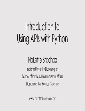 Fillable Online Introduction to Using APIs with Python - nalette ...