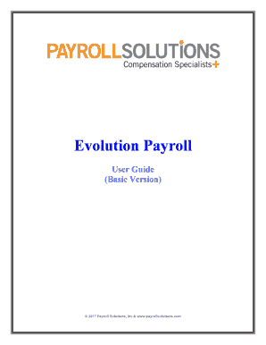 Fillable Online Evolution Payroll Fax Email Print - pdfFiller