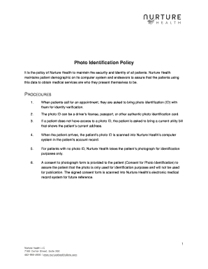 Fillable Online Photo Identification Policy and Consent .docx Fax Email ...