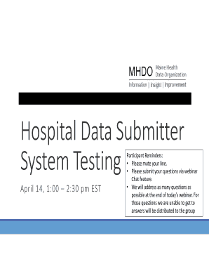 Fillable Online Hospital Data Submitter System Testing Fax Email Print ...