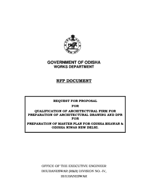 Fillable Online government of odisha rfp document - Odisha Government ...