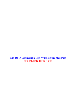 Dos Commands Pdf - Fill Online, Printable, Fillable, Blank | pdfFiller