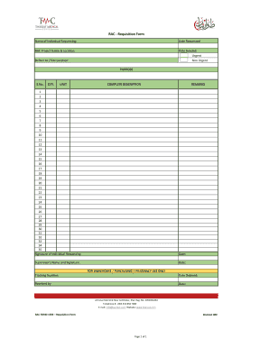 Fillable Online RAC - Requisition Form Fax Email Print - pdfFiller