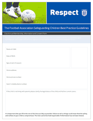 Fillable Online Club Annual Membership and Consent Form 881.3KB ...