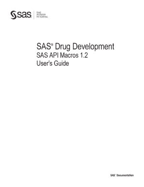 Fillable Online SAS Drug Development 3.4 Remote API: User's Guide. SAS ...
