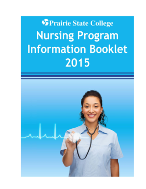Fillable Online prairiestate Information Booklet - Prairie State College - prairiestate Fax ...