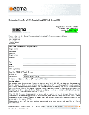 Fillable Online ecma-international Registration Form for a TC39 Royalty ...