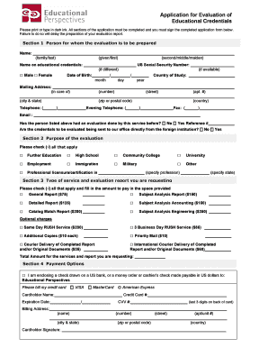 Fillable Online edperspective Application for Evaluation of Educational Credentials Fax Email ...