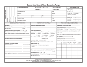 Fillable Online Submersible Ground Water Extraction Pumps. Site form ...