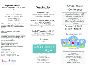 Fillable Online Registration Form Guest Faculty School Nurse Conference ...