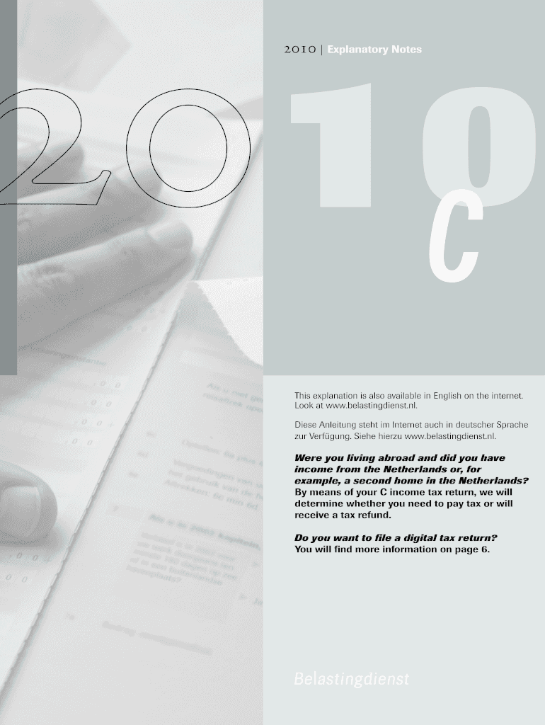 Fillable Online Explanatory Notes Tax Return Form C 2010. IB 316 ...