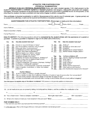 Fillable Online nwood-kensett k12 ia Athletic Pre-participation ...