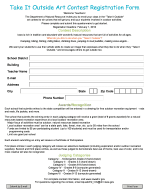 Fillable Online wiki gpaea k12 ia Take It Outside Art Contest ...